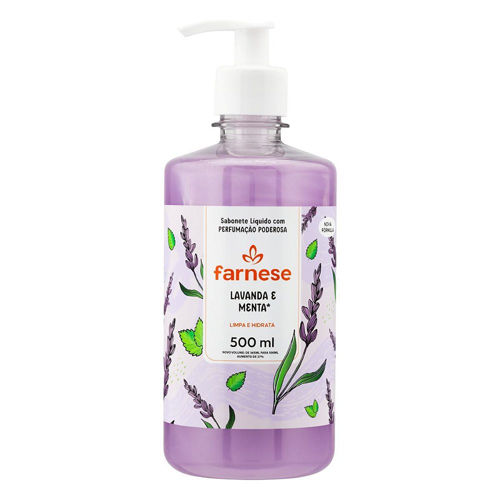 Sabonete Liquido Farnese Lavanda - Embalagem 1X500 ML - Real Distribuidora