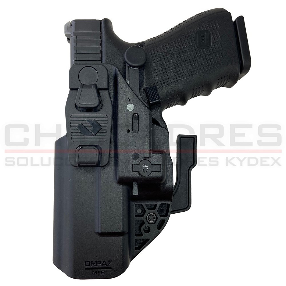 COLDRE HÍBRIDO - ORPAZ - EVO - GLOCK G19 G17 G26 - ACTIVE RETENTION ...