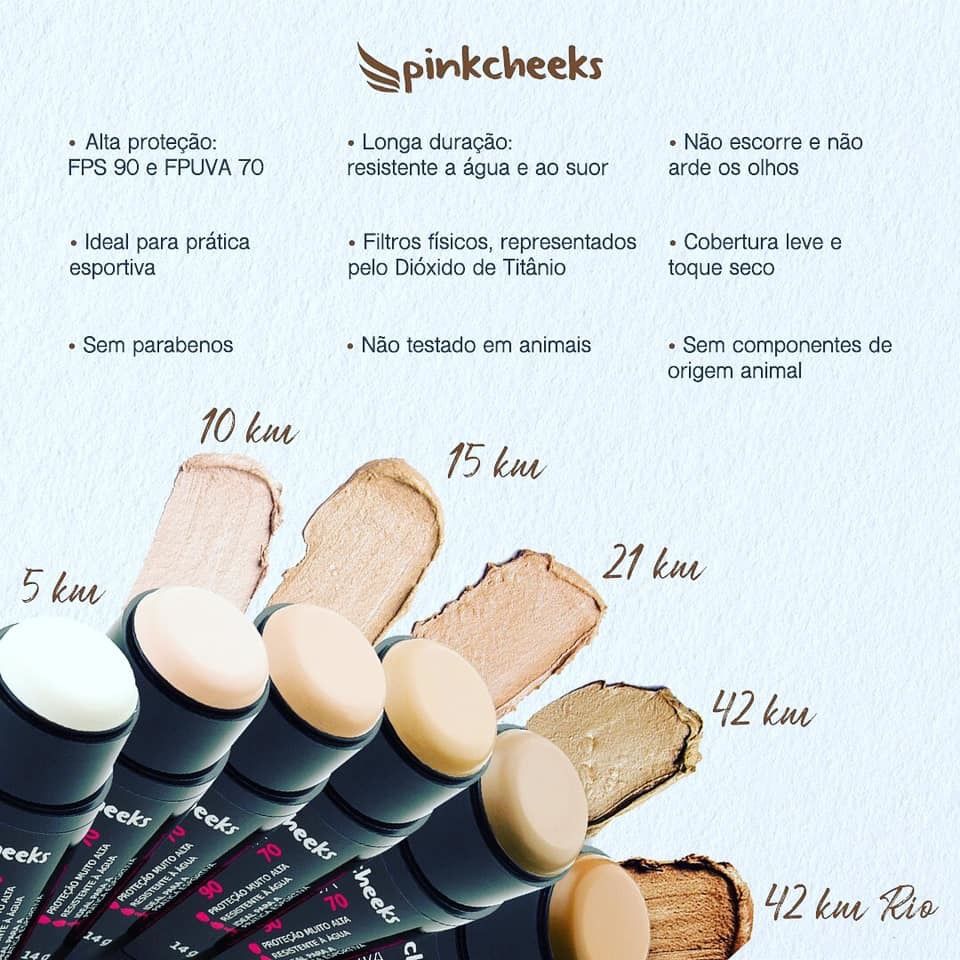 PROTETOR SOLAR FACIAL PINK STICK FPS90 - PINKCHEEKS - GO TO GLOW STORE