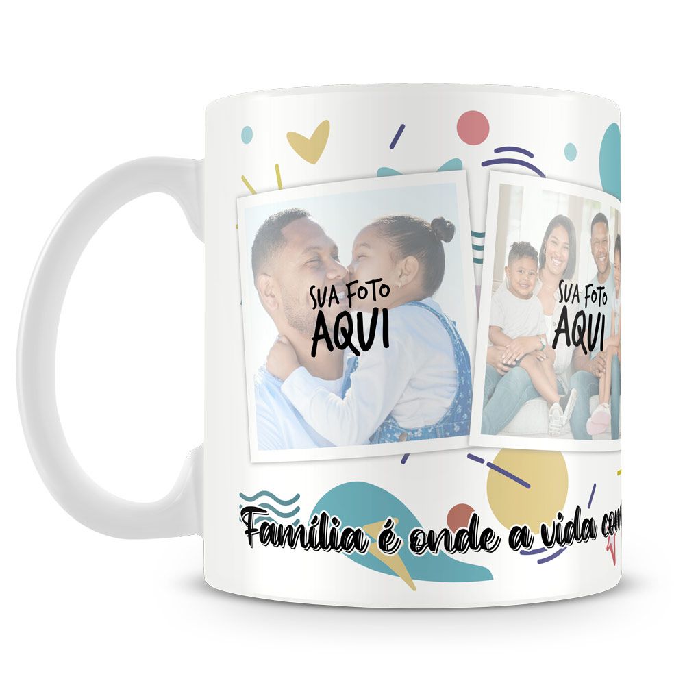 Caneca Personalizada Amor de Família (4 Fotos) - Caneca Personalizada ...