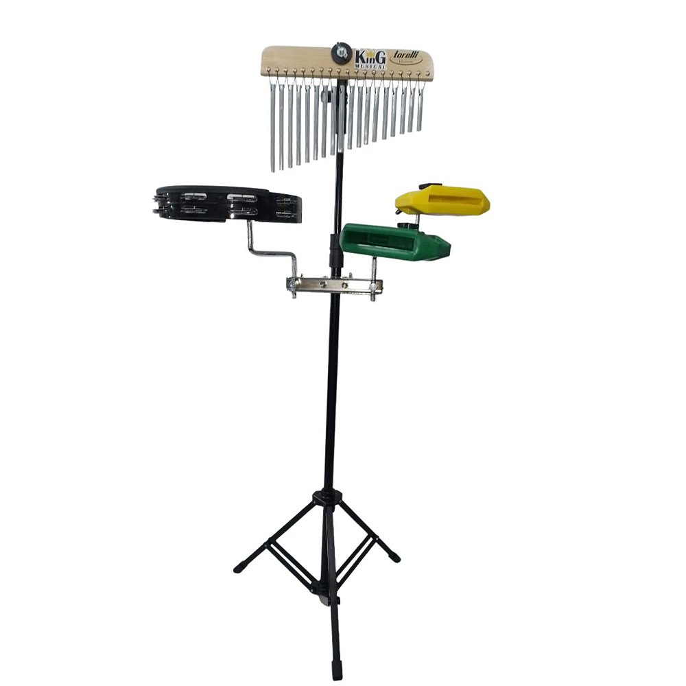 Kit Percussão Pedestal Carrilhão Blocos Pandeirola Torelli - King ...
