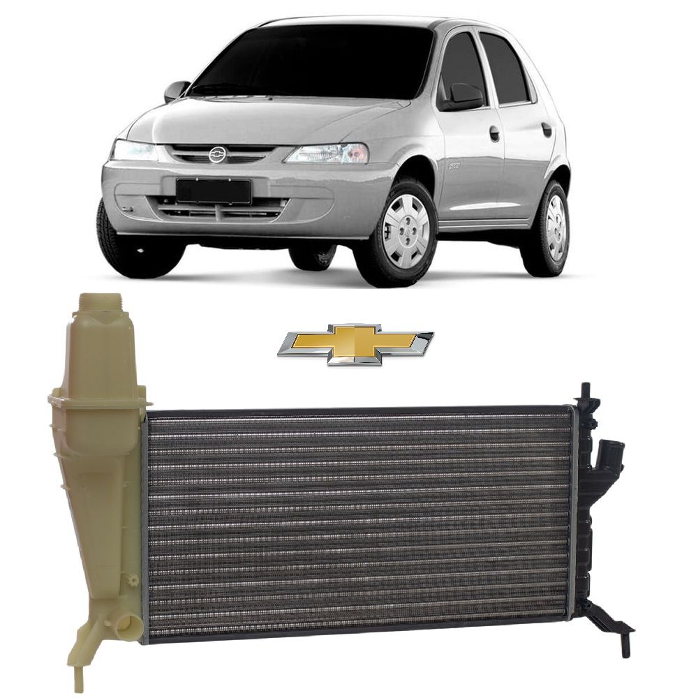 Radiador Celta 1.0 1.4 Com Reservatório Com Ar Condicionado 2000 à 2006 ...