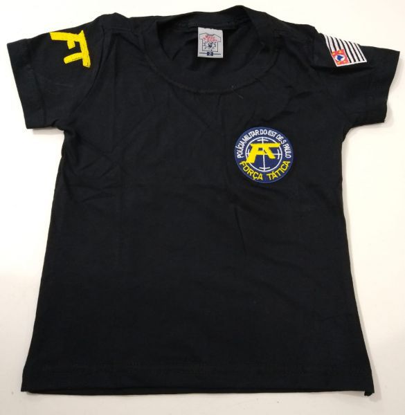 CAMISETA INFANTIL (ROCAM, FORÇA TÁTICA, 2ºCHOQUE , ROTA, BAEP, TOR ...