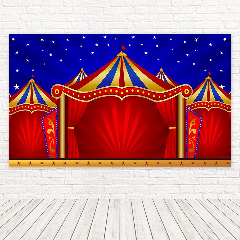 Painel Retangular Tecido Sublimado 3D Circo WRT-5807 - Wear Sublimações Painel Retangular Tecido Sublimado 3D Circo WRT-5807 - Wear Sublimações
