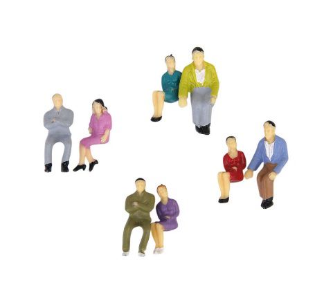 Bonecos Mini humanos - 5 peças - Vovotoy Brinquedos