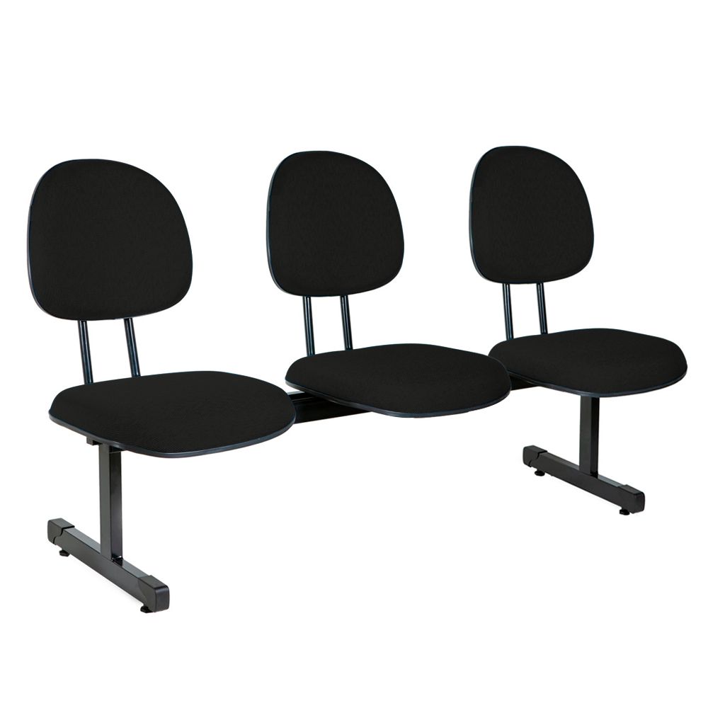 Longarina Executiva Turim 3 Lugares s/br - Flex Cadeiras