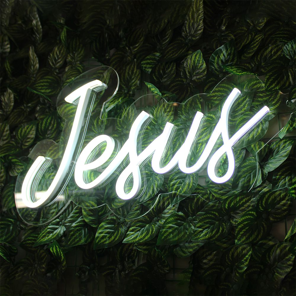 Placa neon led - Jesus - Acrilic