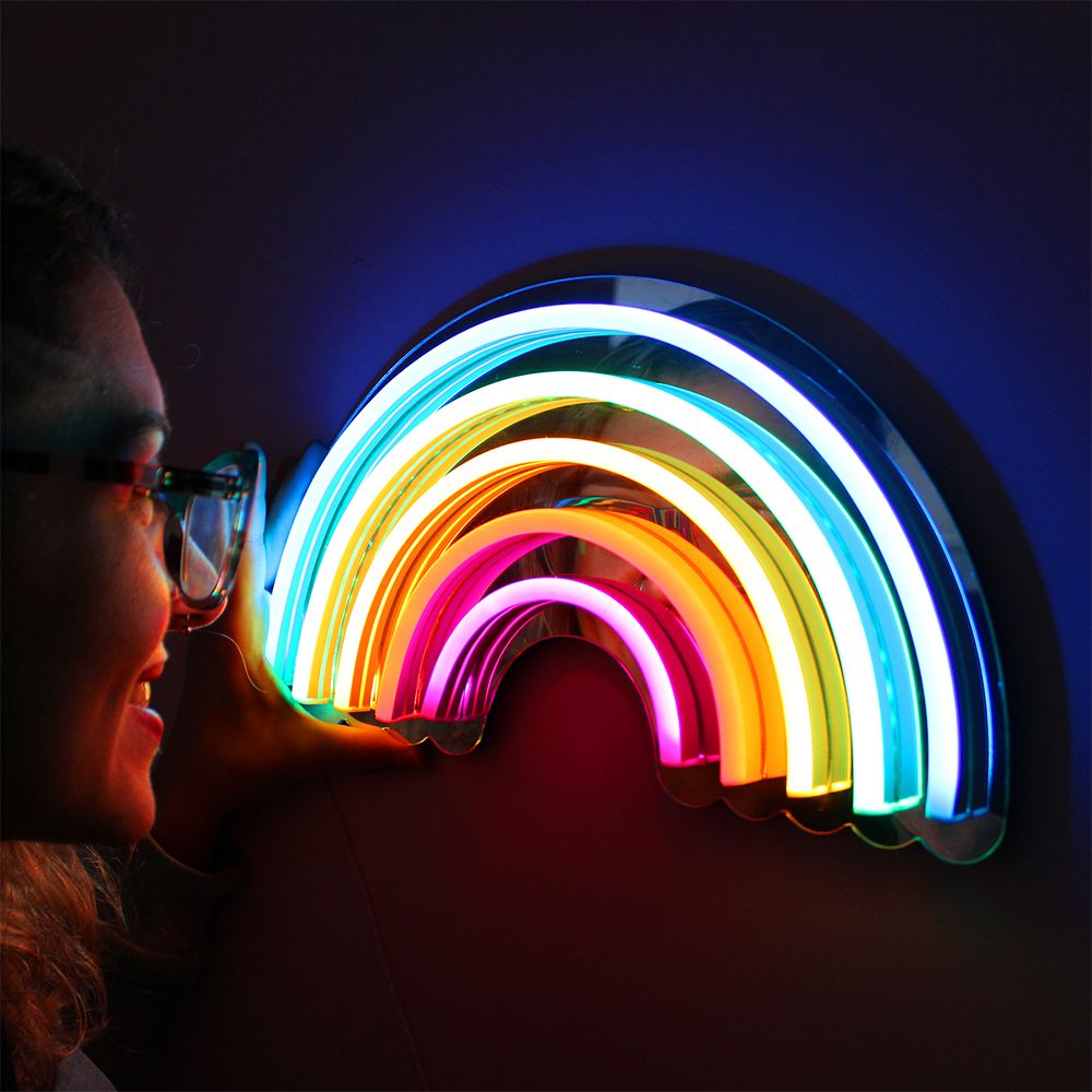 Neon Led Espelhado- Arco íris - Acrilic
