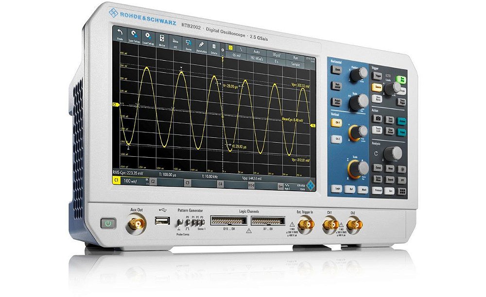 Rohde & Schwarz RTB2002 +RTB-221 – Osciloscópio 100MHz, 2 Canais, Tela ...
