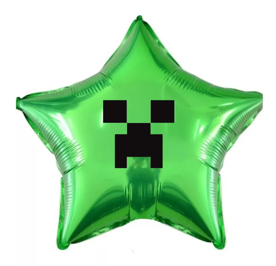 Balão Personalizado Estrela Minecraft - Alegra Festa - Artigos para Festas