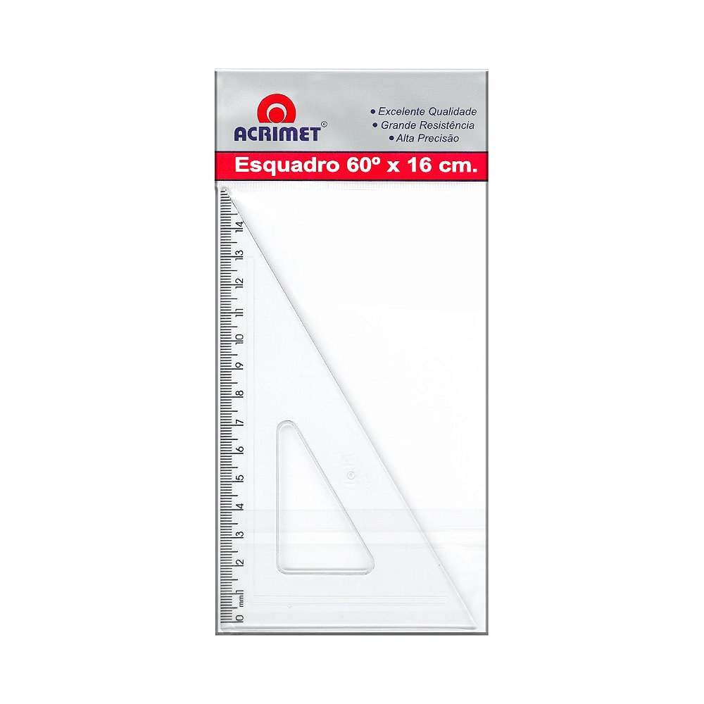 Esquadro Acrimet 521 escolar 30 e 60 graus 16 c - Papelnet: Produtos ...
