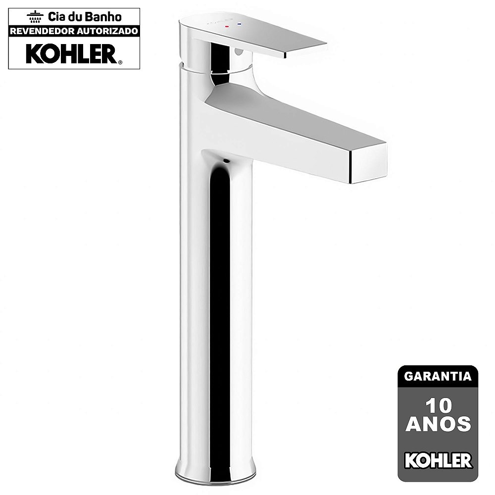 Misturador Monocomando De Mesa Bica Alta Taut Cromado Kohler - Cia du ...