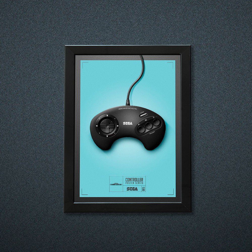 Quadro A4 - Poster Gamer Joystick Mega Drive - Loja Fun Geek ...