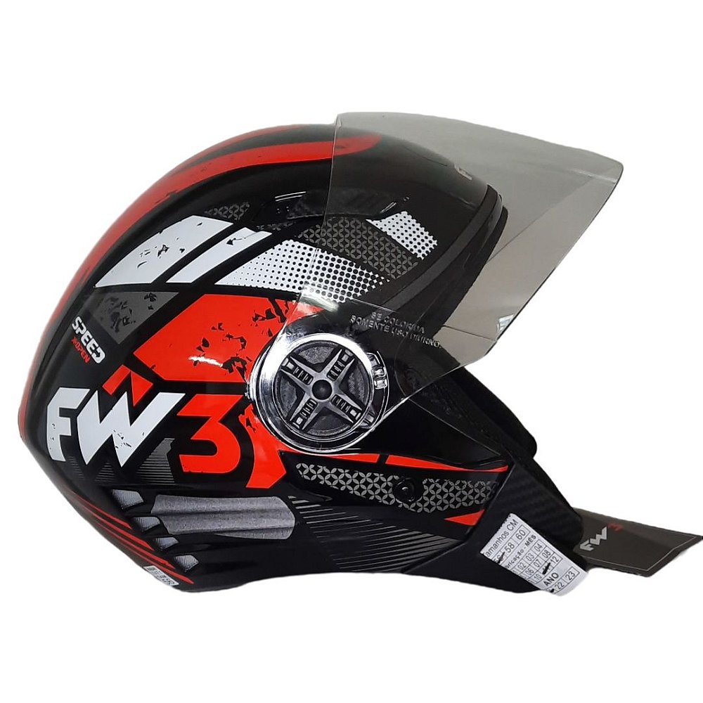 Capacete Fw3 Aberto X Open Speed Original Aprovado Inmetro - Shop Mais ...