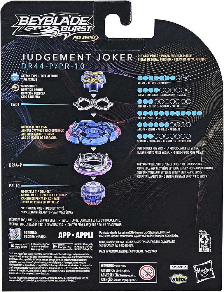 Beyblade Pro Series Kit Judgement Joker Hasbro F2335 - Star Brink ...