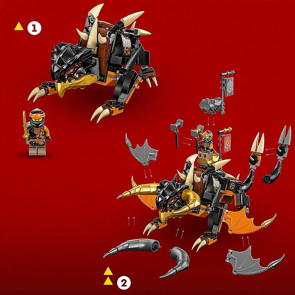 Lego Ninjago Dragão de Terra EVO do Cole 71782 - Star Brink Brinquedos