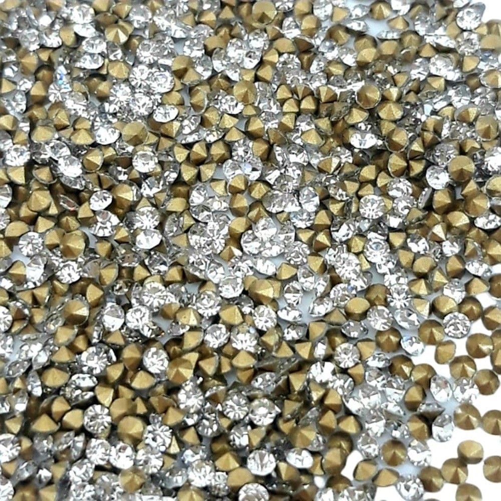 pedra de strass cristal 1.70mm cônica pp10 ss4.5 - Braido Folheados