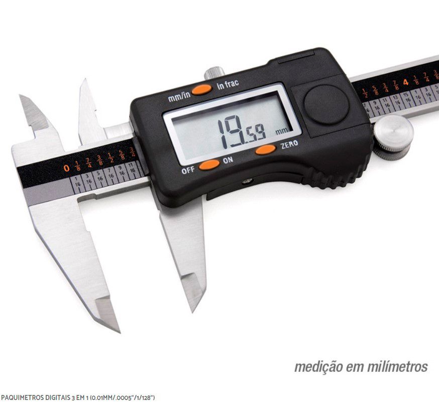 Paquímetro Digital 300mm 3 em 1 Milímetro/Polegada Digimess - CÔVADO ...