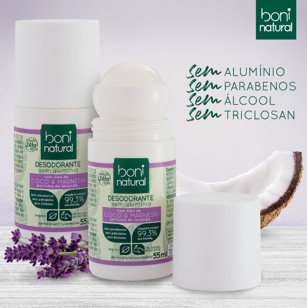 Boni Natural Desodorante Coco e Magnésio Roll-on - Beleza do Campo ...
