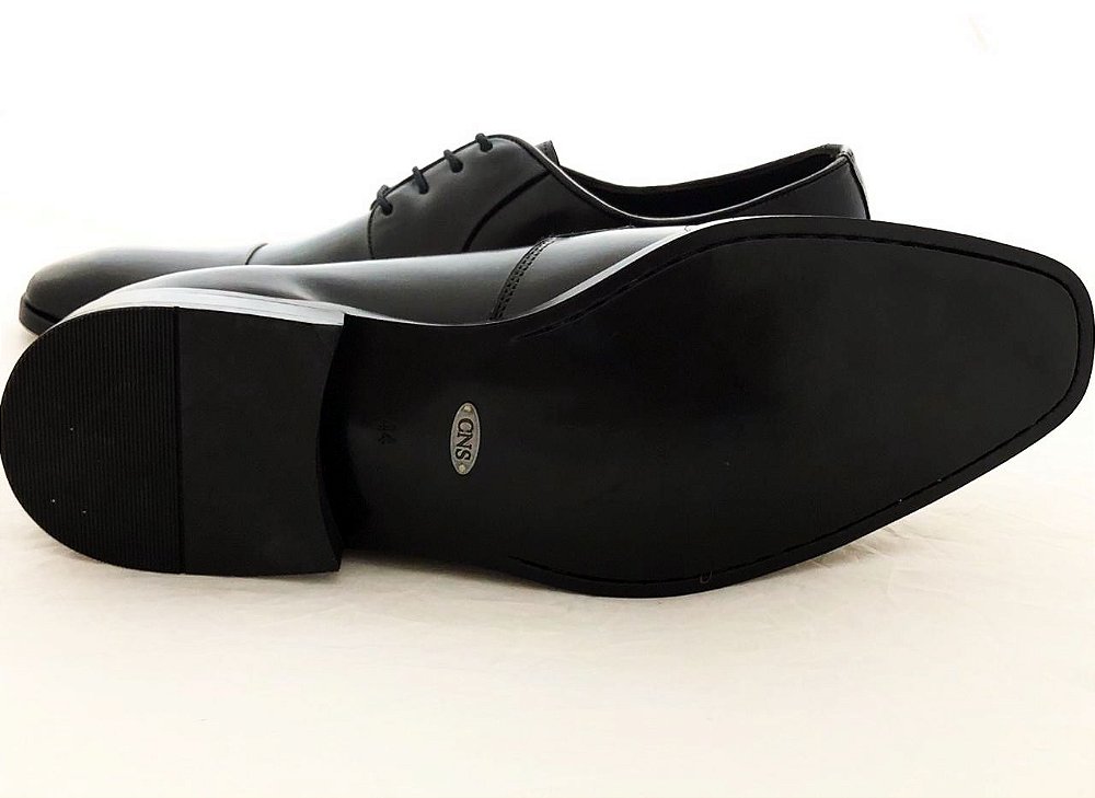 SAPATO SOCIAL CNS MASCULINO PRETO COURO - Dom Store Multimarcas ...