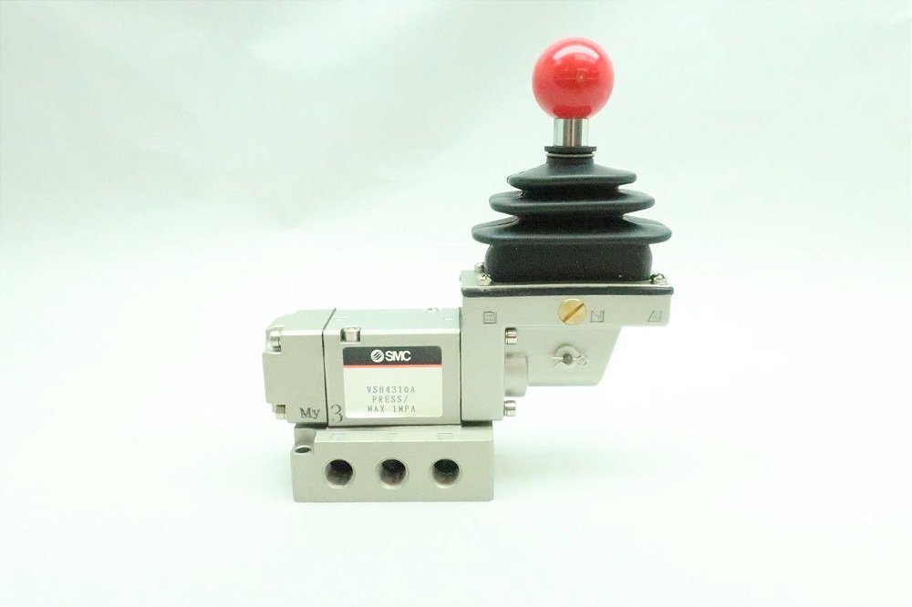 SMC VSH4310A-02 VALVULA DIRECIONAL DE ALAVANCA LINEAR MANUAL 5/3 VIAS CENTRO FECHADO COM TRAVA ...