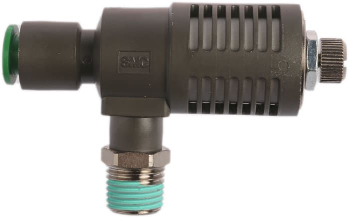 SMC ASV410F-02-10S VALVULA REGULADORA DE FLUXO E ESCAPE RAPIDO ROSCA 1/4 TUBO 10 MM - SERIE ASV ...
