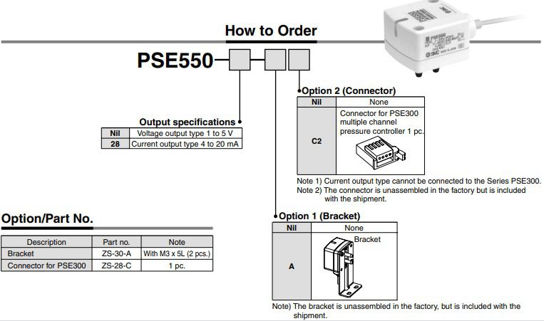 PSE550-28-AC2 PRESSOSTATO - SERIE PSE SMC - TONA AUTOMAÇÃO