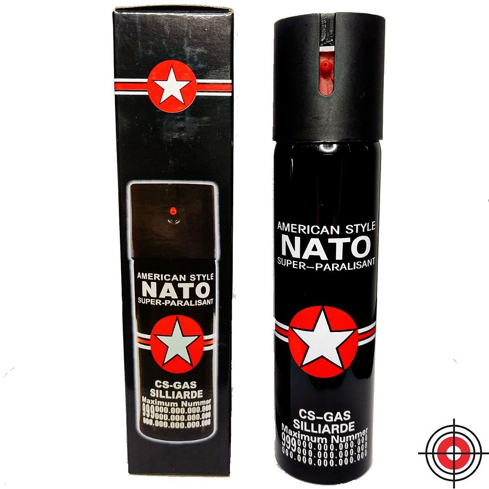 Spray de Defesa AMERICAN NATO CS-GAS 110ml - FORSHOOTER - Militar e tático