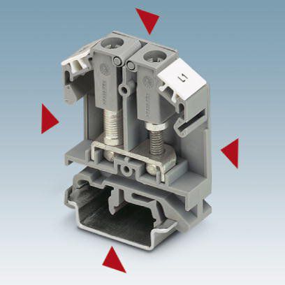 OTTA 25 M5 Borne de Passagem Conexao Olhal para Cabo 25,0mm 2 Furos M5 ...