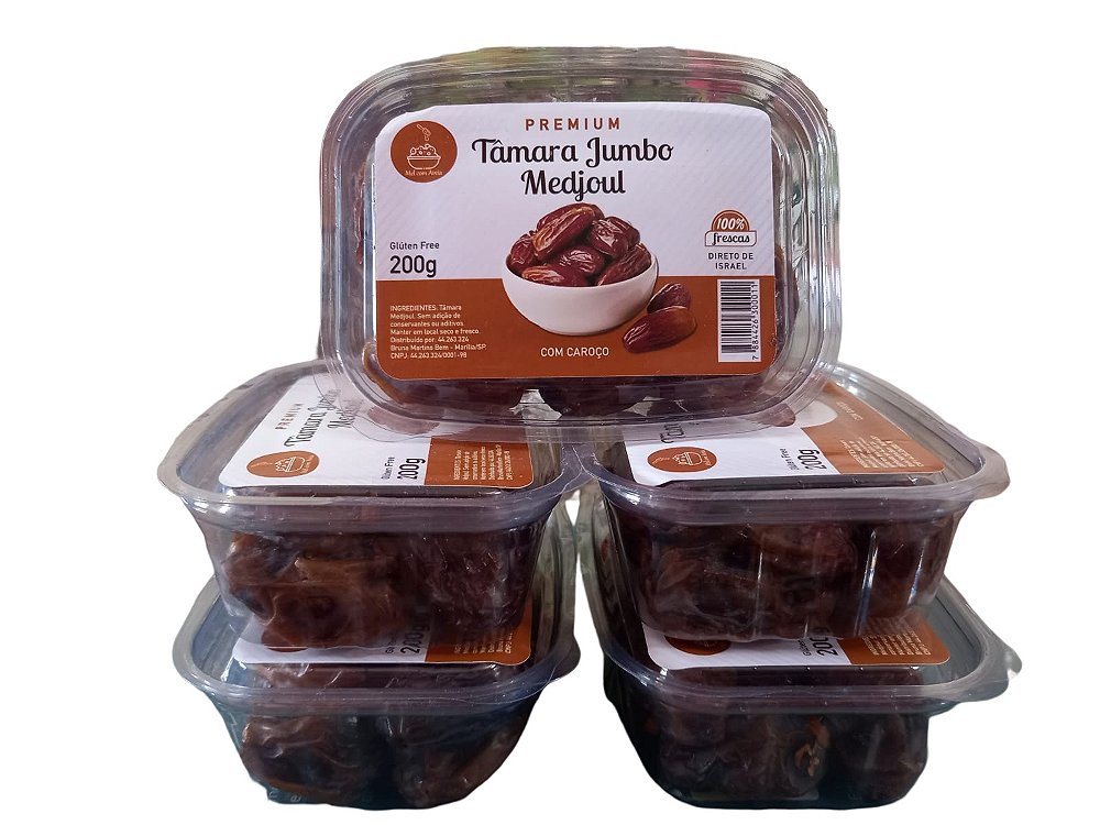 Tamara jumbo c/ caroço no pote - 200g - Mel com Aveia - Produtos naturais Tamara jumbo c/ caroço no pote - 200g - Mel com Aveia - Produtos naturais