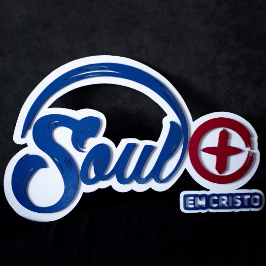 Logo Soul + em Cristo Relevo - Juvenis - Linha IASD - Pro Teu Canto