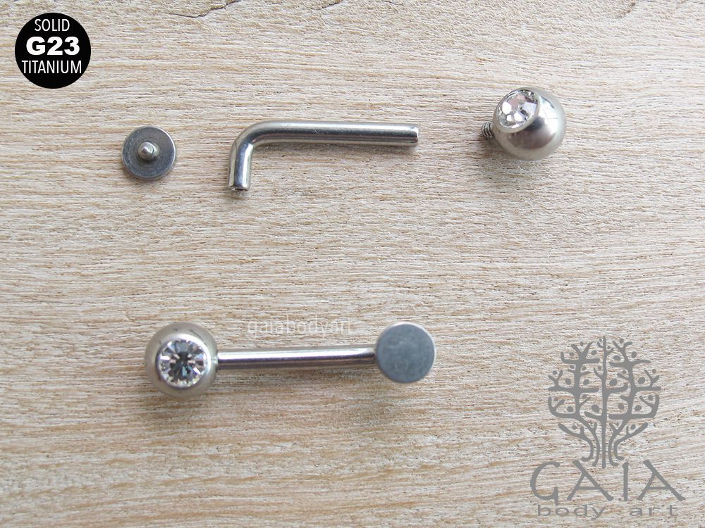 Piercing Íntimo Christina Titânio Strass - Gaia Body Art Alargadores ...