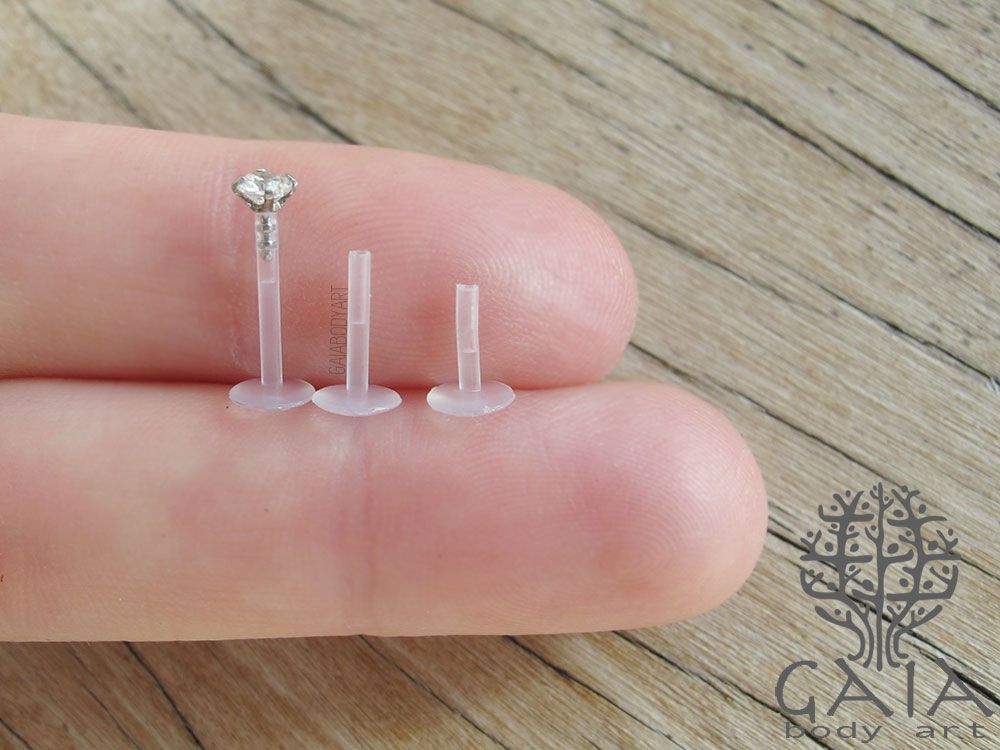 Kit Labret Bioflex com 3 unidades de hastes nos tamanhos 6mm- 8mm-10mm ...