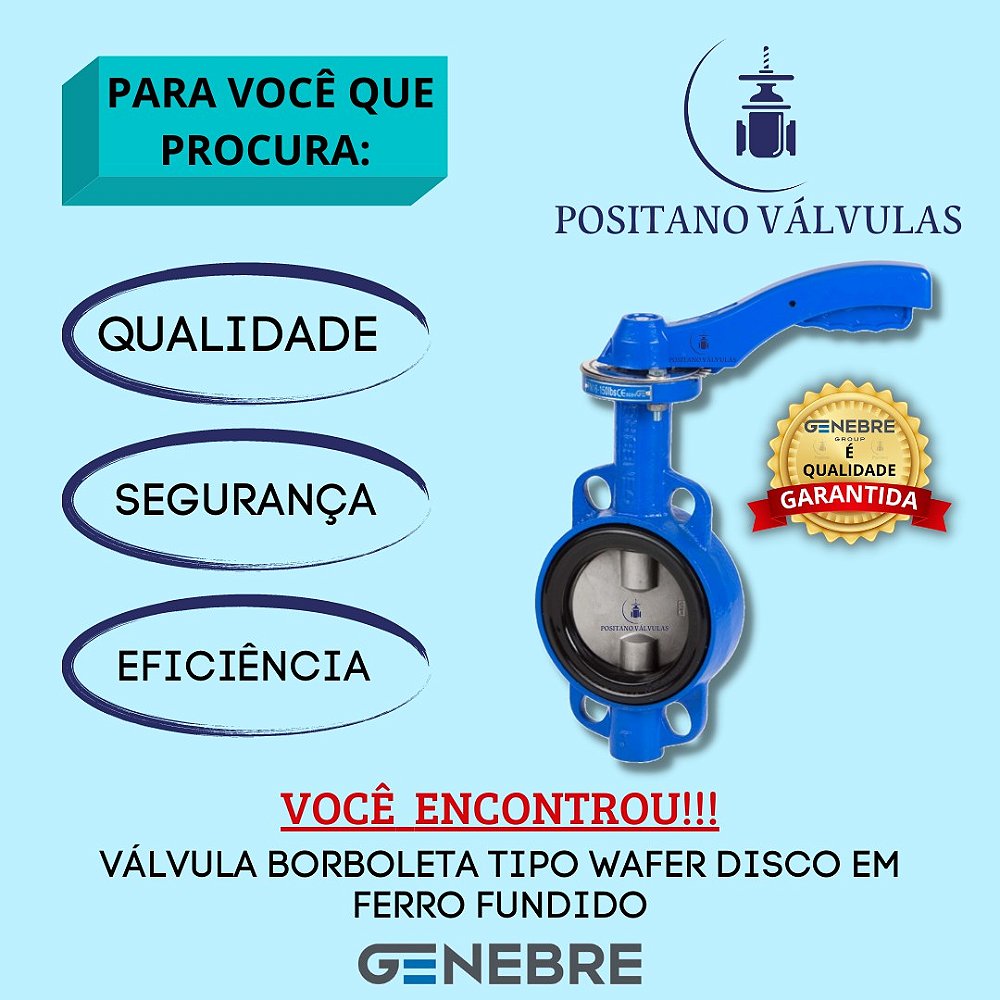 Válvula Borboleta Tipo Wafer 10" Disco Ferro Ref 2103 GENEBRE - Aços ...