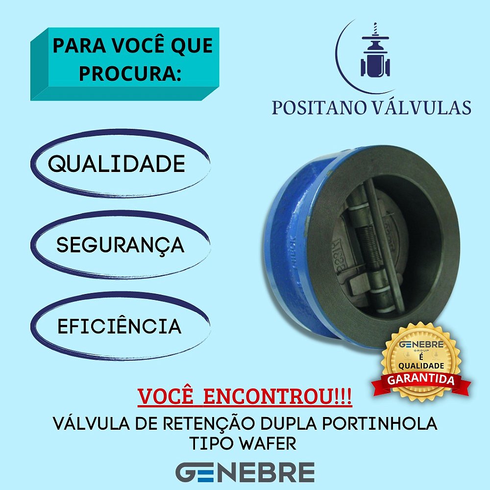 Válvula de Retenção Dupla Portinhola 3" Polegadas - Ref 2401 GENEBRE ...