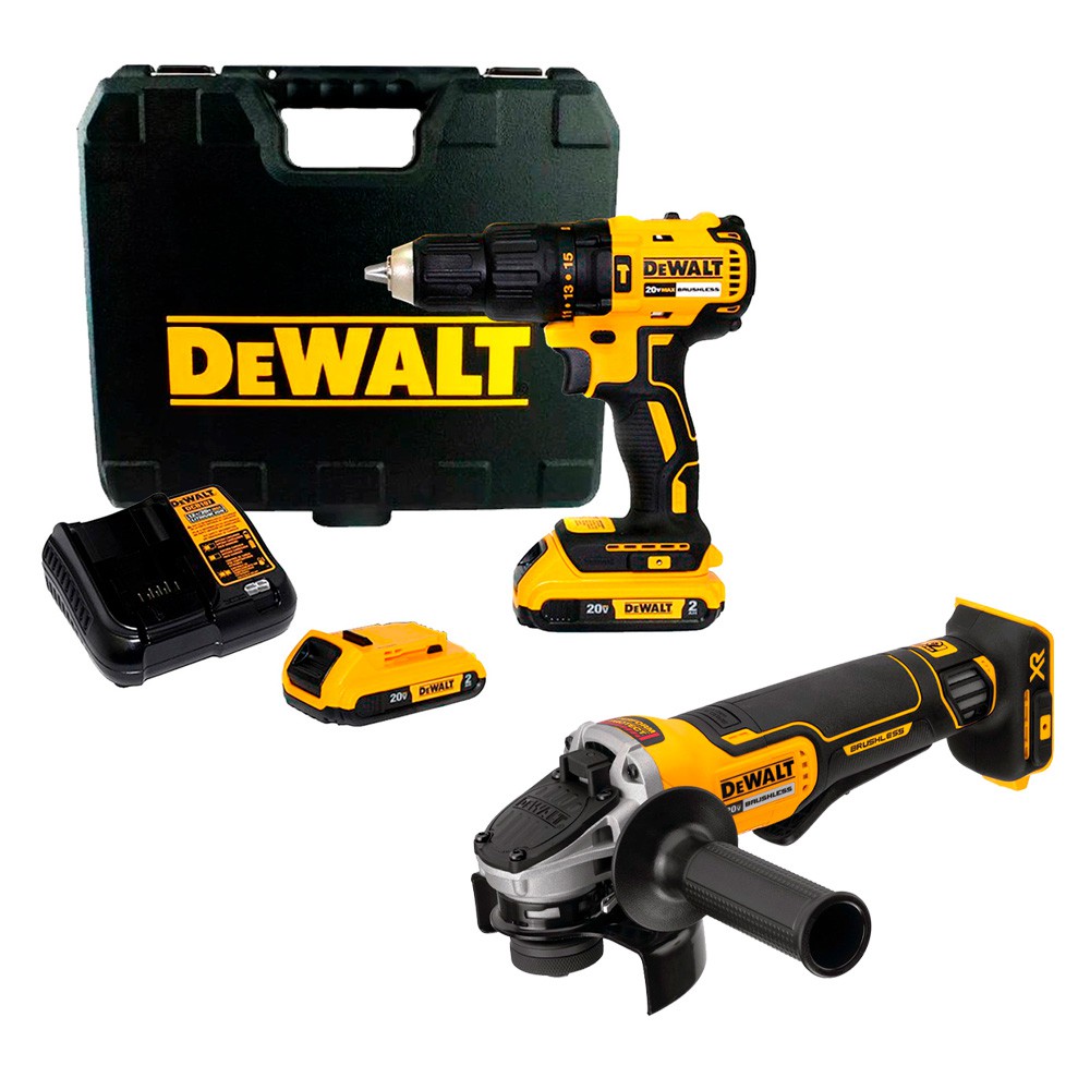 Kit Parafusadeira Furadeira Impacto + Esmerilhadeira Angular à Bateria ...