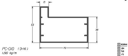 PC-010 7,14 KG BARRA 6,00 ML - ALLUWEB SHOPPING DO ALUMINIO