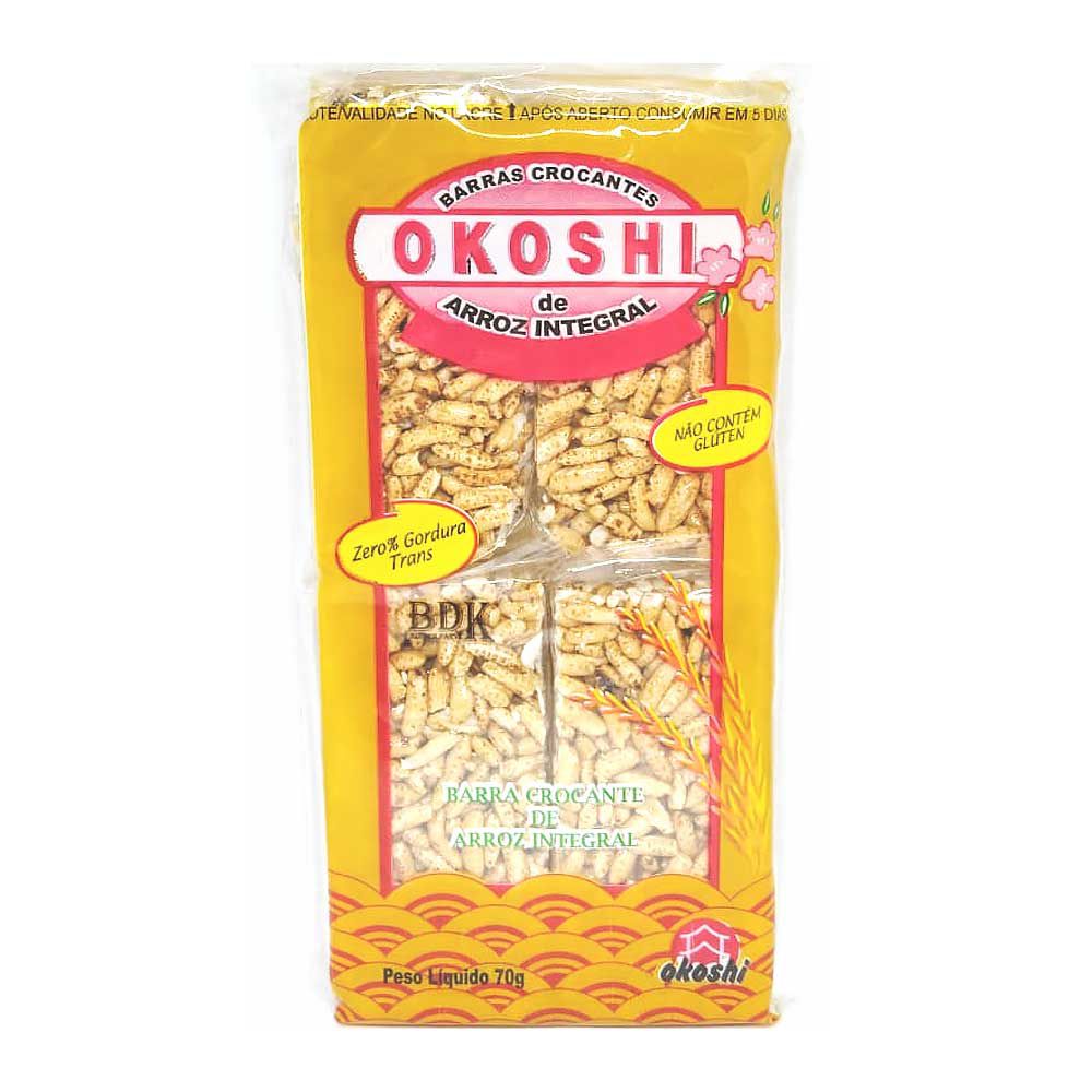 BISCOITO ARROZ CARAMELIZADO OKOSHI 70g - Empório & Cia Produtos Naturais