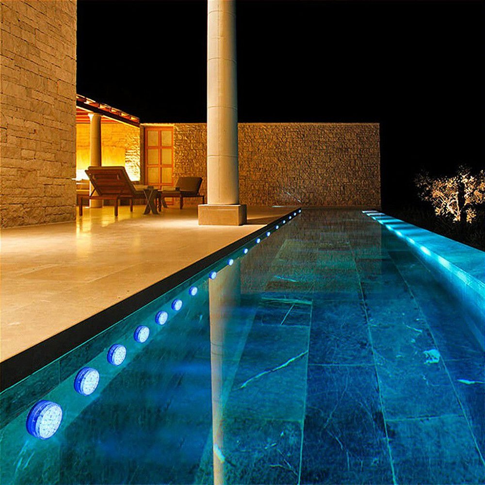 Led Para Piscina RGB Prova D'água Controle Remoto 81950 Arco Iris Led ...