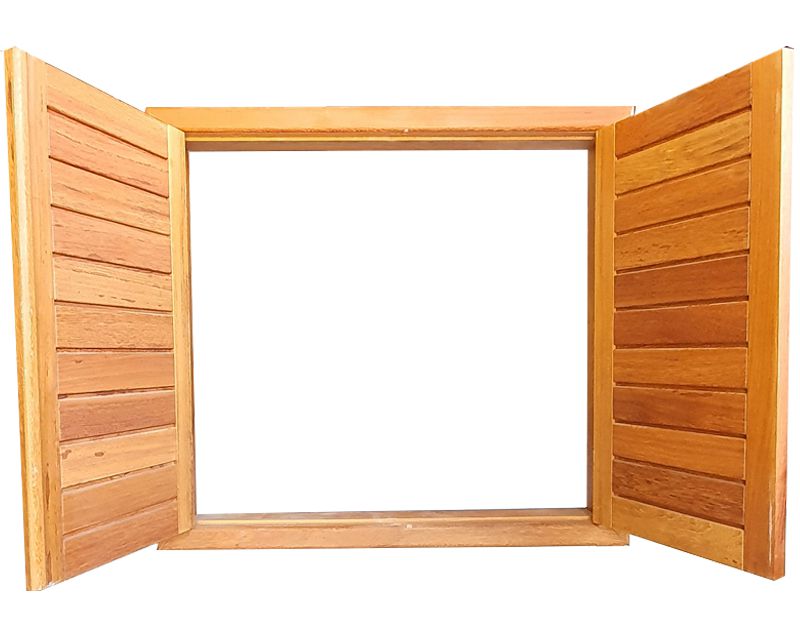 JANELA DE ABRIR 2 FOLHAS COM ALISAR 10cm ANGELIM PEDRA - Marcenaria e ...