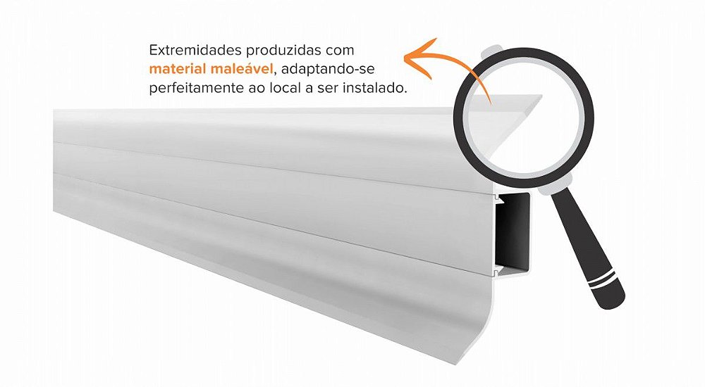 Rodapé Premium PVC 7cm - Barra de 2,40 metros - CasaT