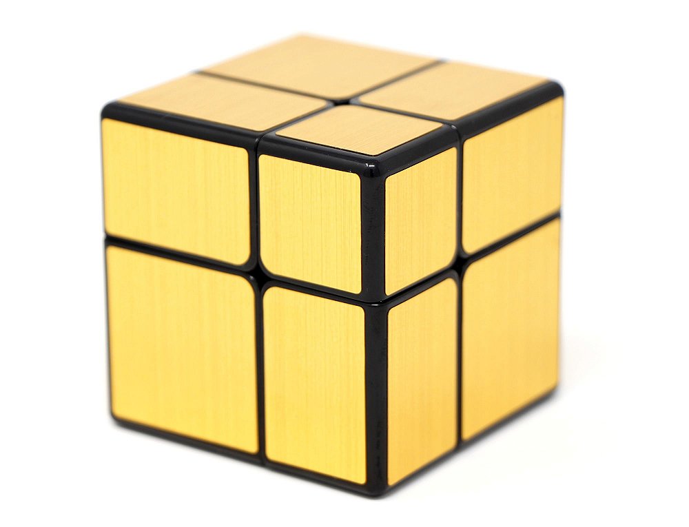 MIRROR BLOCKS 2X2 DOURADO - Cuber Brasil - Cubo Mágico Profissional