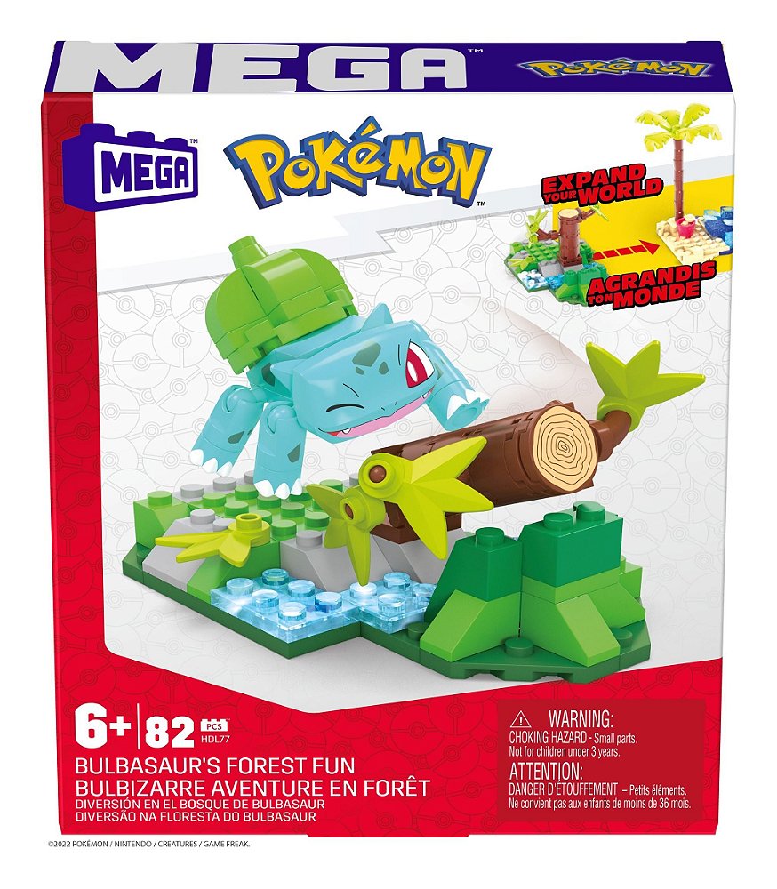 Mega Construx - Conjunto de Montagem Pokemon - Bulbasauros - HDL75 - M ...
