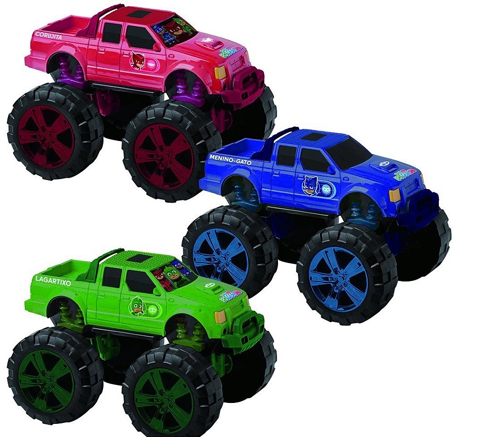 Carro Roda Livre - Picape Valente - Pjmasks - 1728 - Candide - Real Brinquedos