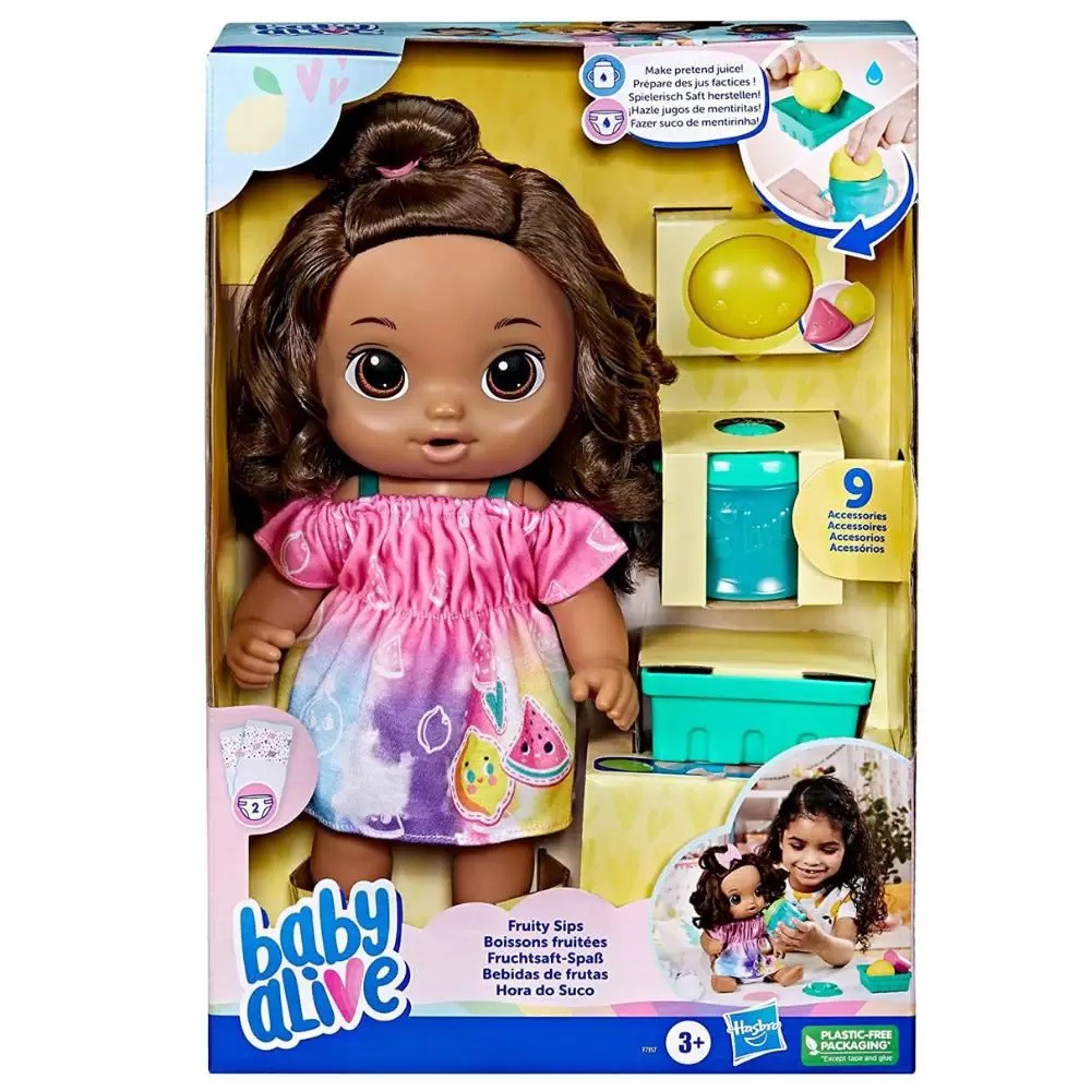 Boneca Baby Alive - Hora Do Suco - Morena - F7357 - Hasbro - Real ...