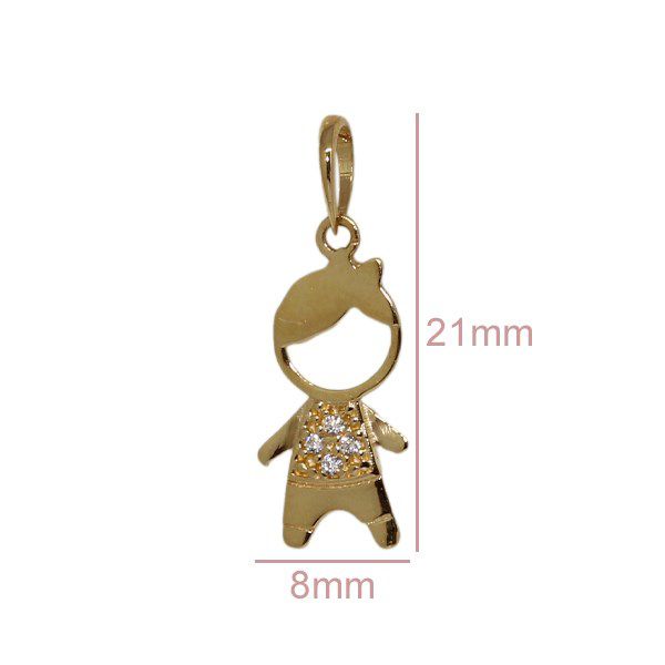 Pingente Menino Ouro 18k | Retran Joias - Retran Joias - Uma Joia é ...