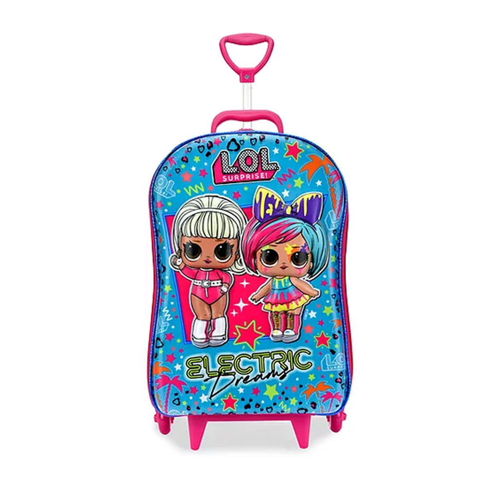 Mala Infantil MaxToy 3D Lol Eletric Azul - Viajante Moderno