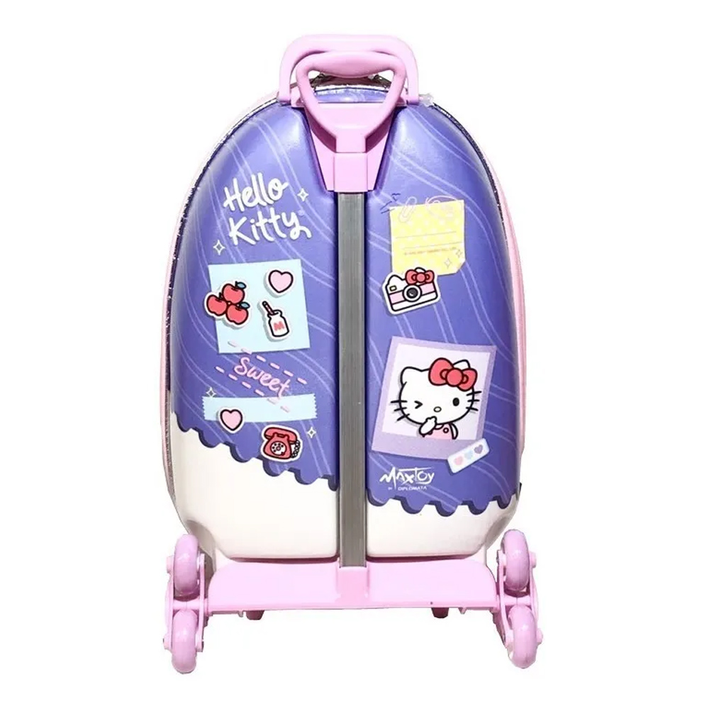 Mala Infantil MaxToy Hello Kitty Paper Roxo - Viajante Moderno