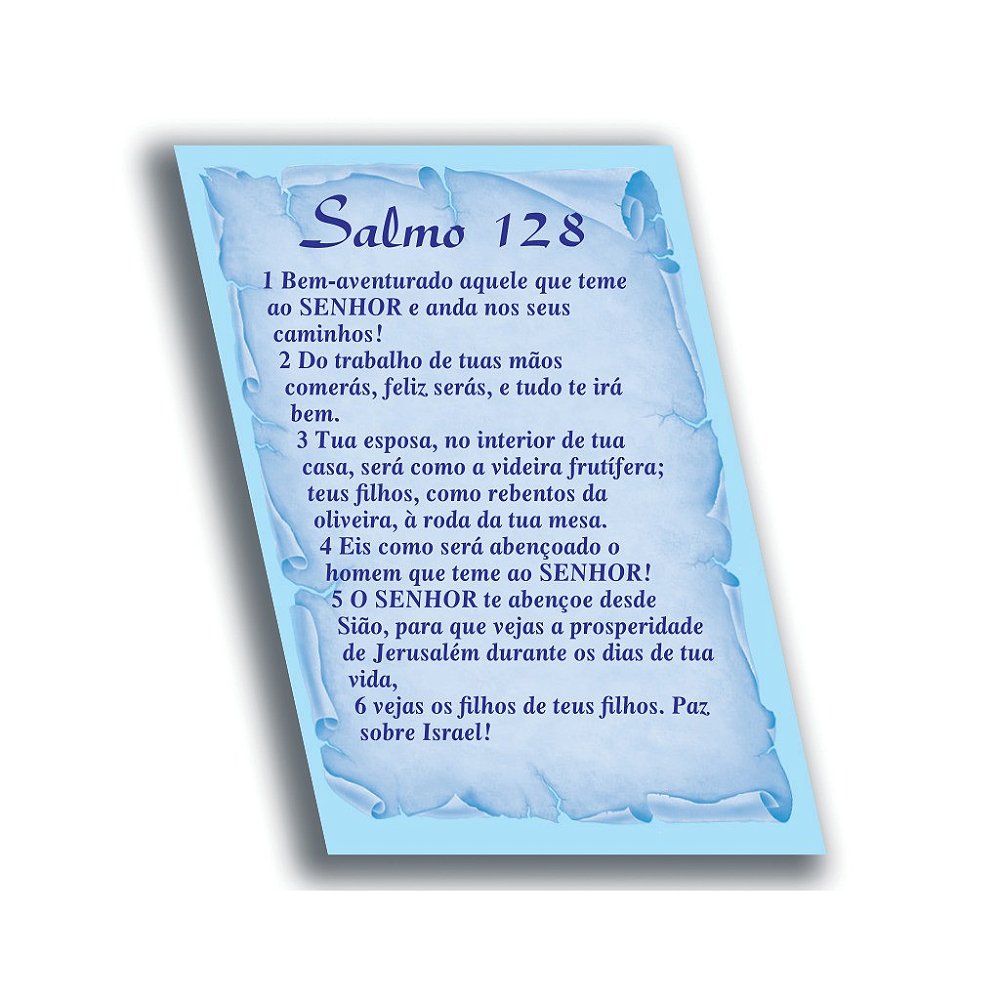 Folheto Salmo 128 – 20×14 cm - 500 unids - Novo Israel - Matérias ...