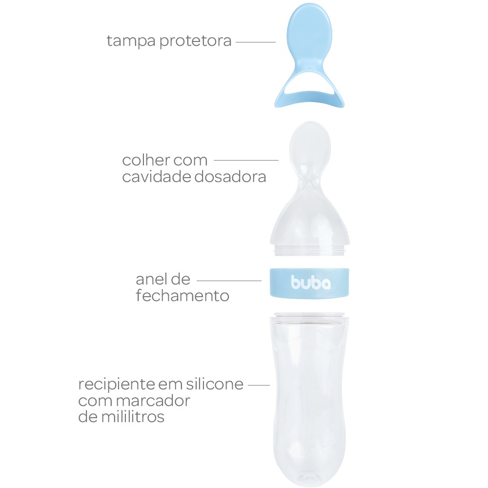 Colher Dosadora - Azul - Buba - Girafinha